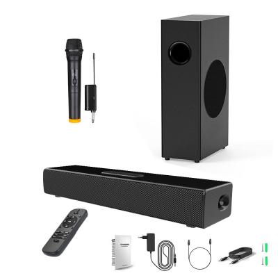 China 100W Bluetooth Soundbar with Subwoofer 2.1 Channel System - 20Hz-200Hz Bass Response & Bluetooth 5.0 Connectivity for sale