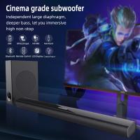China 100W Wireless Bluetooth Soundbar with Subwoofer 2.0 Channel Cinema Grade ABS Material 20Hz-200Hz Frequency Response for sale