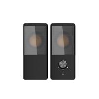 China 2.0 PC Speakers with 2 x 3W Power Output and 60Hz-20KHz Frequency Response - Black Multimedia Stereo Audio System for sale