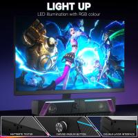 China Desktop Gaming Speakers with Rich Bass USB Powered Portable RGB Computer Volume Control for sale