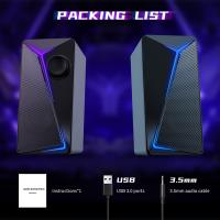 China Plastic Cabinet 2.0 Desktop Multimedia Portable Speaker for PC Laptop USB Gaming Computer for sale