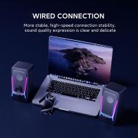 China CO707 Gaming RGB Desktop Speakers 2.0 Channel USB Powered Stereo for Computer Desktop for sale