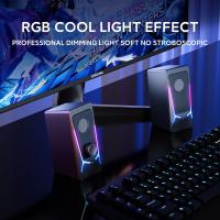 China CO707 Gaming RGB Desktop Speakers 2.0 Channel USB Powered Stereo for Computer Desktop for sale