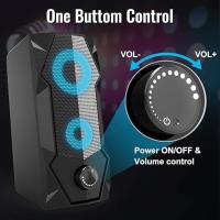 China Portable USB Power 2.0 Laptop Woofer Speaker System With Active Mini Design And Plastic Construction for sale