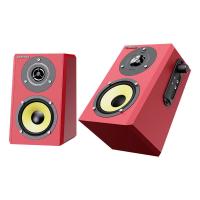 China 2.0 Stereo Active PC Monitor Gaming Speakers with Mic Headphone Jack USB Powered Red AUX for sale