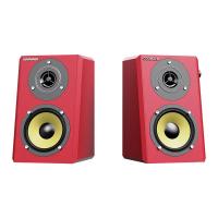 China 2.0 Stereo Active PC Monitor Gaming Speakers with Mic Headphone Jack USB Powered Red AUX for sale