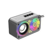 China 10W Output Power Wireless Speaker Transparent Mecha Portable Mini Subwoofer TWS Audio for sale