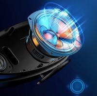 China SM-2402 Shark Tooth Wireless Clock Speaker with 20W Output and 2200mAh Battery - RGB Lighting, Bluetooth, FM Radio for sale