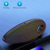 China SM-2402 Shark Tooth Wireless Clock Speaker with 20W Output and 2200mAh Battery - RGB Lighting, Bluetooth, FM Radio for sale