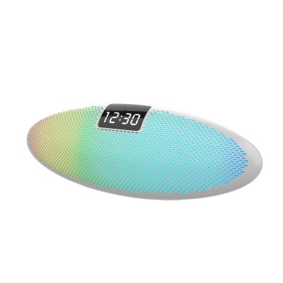 China Wireless Clock Speaker with Screen Display 10W Output 2400mAh Battery RGB Lighting Bluetooth Connectivity for sale