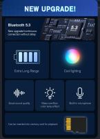 China 14W Bluetooth Speaker with RGB LED Lights, Wireless Charging and 1800mAh Battery - CO-2310 Model for sale