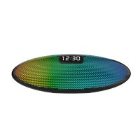 China Wireless Clock Speaker with Screen Display 10W Output 2400mAh Battery RGB Lighting Bluetooth Connectivity for sale