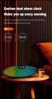 China Wireless Clock Speaker with Screen Display 10W Output 2400mAh Battery RGB Lighting Bluetooth Connectivity for sale