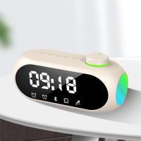 China Digital Display Dual Alarm Clock Speaker with 2.0 Channel Wireless Audio for Home and Office Use for sale