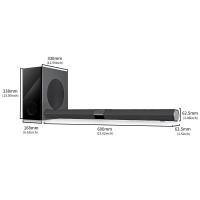 China HJ-205A 40W Bluetooth Soundbar with 2.1 Channel Surround Sound and Multiple Input Options for Home Theater for sale