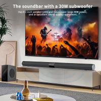 China HJ-205A 40W Bluetooth Soundbar with 2.1 Channel Surround Sound and Multiple Input Options for Home Theater for sale