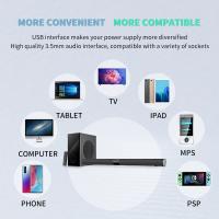 China HJ-205A 40W Bluetooth Soundbar with 2.1 Channel Surround Sound and Multiple Input Options for Home Theater for sale