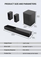 China CM616 5.1 Channel Bluetooth Speaker System with 125W Total Power for Home Theater and Gaming for sale