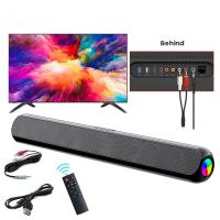 China 2500mAh 3.7V Battery TV Sound Bar with Subwoofer, Bluetooth 5.0 and RGB Lighting - 560mm Length for sale