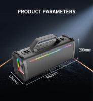 China LX68C 80W Portable Karaoke Speaker with 2 Wireless Microphones, Bluetooth 5.3 and 6000mAh Battery for Outdoor Parties for sale