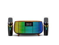 China CO-2403 Multi-Functional Computer Clock Speaker with RGB Lighting, 2400mAh Battery, and 8W x 2 Stereo Output for sale