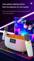 China CO-2403 Multi-Functional Computer Clock Speaker with RGB Lighting, 2400mAh Battery, and 8W x 2 Stereo Output for sale