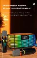 China CO-2403 Multi-Functional Computer Clock Speaker with RGB Lighting, 2400mAh Battery, and 8W x 2 Stereo Output for sale