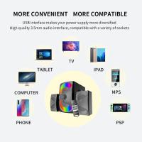 China USB/SD/FM/BT/Remote Control Speaker Active Surround Audio Subwoofer with LED Light and Wood Design for sale