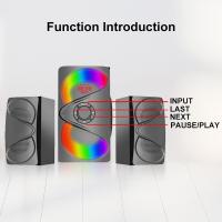 China USB/SD/FM/BT/Remote Control Speaker Active Surround Audio Subwoofer with LED Light and Wood Design for sale