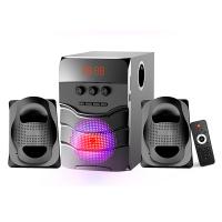 China 20W 5W * 2 Output Wooden Professional Audio System 2.1 USB FM BT Remote Control Subwoofer Active Column Speaker for sale