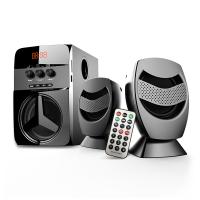 China 20W 5W * 2 Output Wooden Professional Audio System 2.1 USB FM BT Remote Control Subwoofer Active Column Speaker for sale