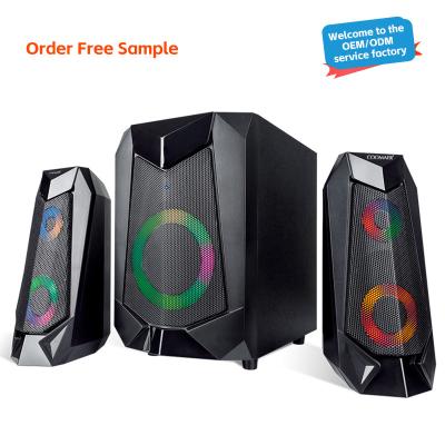 China RGB LED Lighting 2.1 Channel Speakers Audio System SKD for Professional Surround Sound for sale