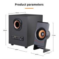 China Desktop Wooden PC Speaker USB 2.1 Channel with Blue Tooth Audio and USB Connection for sale