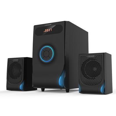 China 2.1 Channel Multimedia Speaker Music System with LED Light and Audio Line Communication for sale