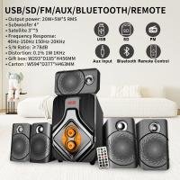 China 5.1 Channel Home Theater Speaker System with 90W Output Power, USB/SD/FM Support and Apt-x Audio Technology for sale