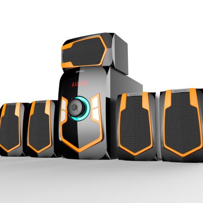 China 5.1 Channel Home Theater Speaker System with Wooden Cabinet, USB/SD/FM Input and Remote Control for Home Entertainment for sale