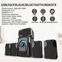 China 5.1 Channel Home Theater Speaker System with Wooden Cabinet, USB/SD/FM Input and Remote Control for Home Entertainment for sale
