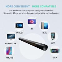 China 2000mAh Battery Powered TV Soundbar Speaker with 20W Output and Multiple Audio Inputs for LED TV for sale