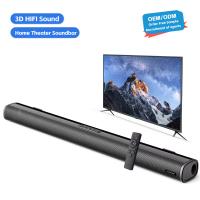 China Black 2000mA TV Soundbar Speaker DC 5V with 5W×2 Power and FM Radio Wireless Connectivity for sale
