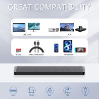 China 2.0 Channel TV Soundbar Speaker with 20W Power and 2000mAh Battery - Bluetooth, Aux, RCA Inputs for sale