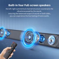 China 2.0CH TV Soundbar Speaker with 2000mA Battery and 5W×2 Output - Bluetooth, RCA, Aux, TF Card Connectivity for sale