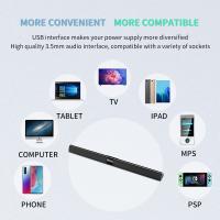 China 10W×2 TV Soundbar Speaker with Bluetooth 5.0, 2000mAh Battery, and Multiple Audio Inputs for Home Theater Systems for sale