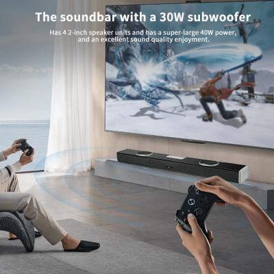 China High Fidelity Wireless TV Soundbar Speaker 20W Peak Power with 2000mAh Battery and FM Radio for sale