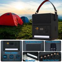 China Portable Power Station Bluetooth Speaker 800W 168000mAh with Wireless Microphone for Outdoor Karaoke for sale