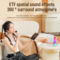 China RGB Karaoke Bluetooth Speaker with Wireless Charging 15W 1000mAh Battery 118x77x43mm for Office and Small Business for sale