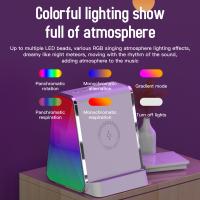 China RGB Karaoke Bluetooth Speaker with Wireless Charging 15W 1000mAh Battery 118x77x43mm for Office and Small Business for sale