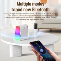China RGB Karaoke Bluetooth Speaker with Wireless Charging 15W 1000mAh Battery 118x77x43mm for Office and Small Business for sale