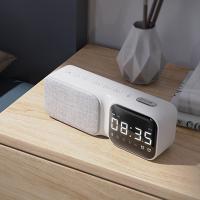 China Bluetooth Desktop Speaker with Clock Display 30W Output and Fabric Cover for Home Office Audio for sale