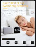 China Bluetooth Desktop Speaker with Clock Display 30W Output and Fabric Cover for Home Office Audio for sale