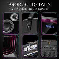 China 100W Bluetooth Karaoke Speaker with Dual Wireless Microphones, Phone Holder and RGB Lighting - Model HS01 for sale